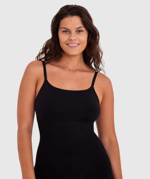 Shop Versatile and Affordable Base Layers Shaping One Piece - Black at ...